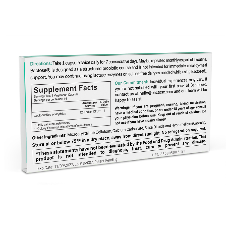 Bactose - Lactose Support Probiotics